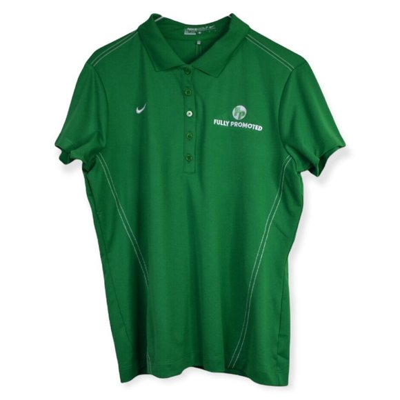 Nike | Tops | Nike Golf Polo L Womens Fully Promoted Green Short Sleeve ...